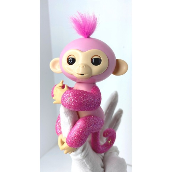 Toys | Wowwee 3764 Fingerlings Interactive Baby Pet Glitter Monkey Rose ...